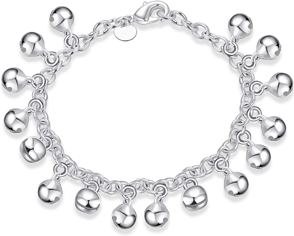 Yaya Bell Bracelets for Women 925 Sterling Silver Adjustable Bells ...