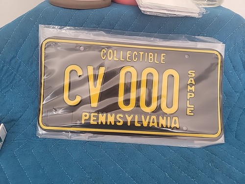 Pennsylvania Sample License Plate. Collectible Vehicle Standard Set By ...