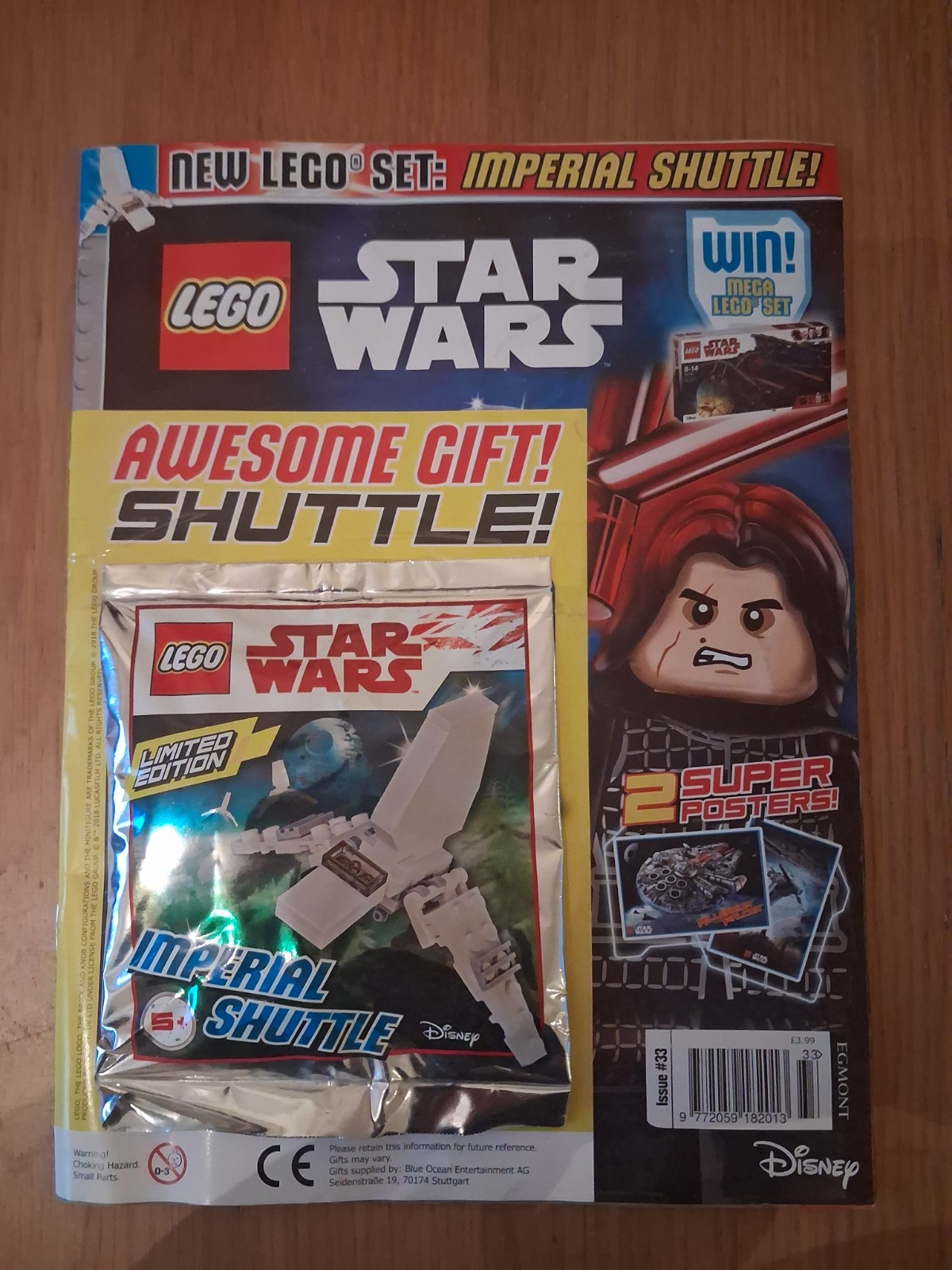 Lego Star Wars magazine, issue 33 (Mar 2018). With Imperial Shuttle toy ...