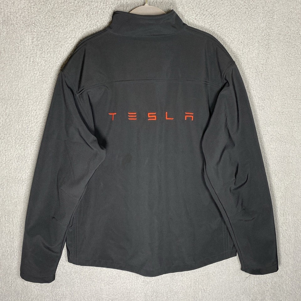 TESLA Corporate Men’s Sz L Soft Shell Full Zip Fleeced Lining Jacket ...