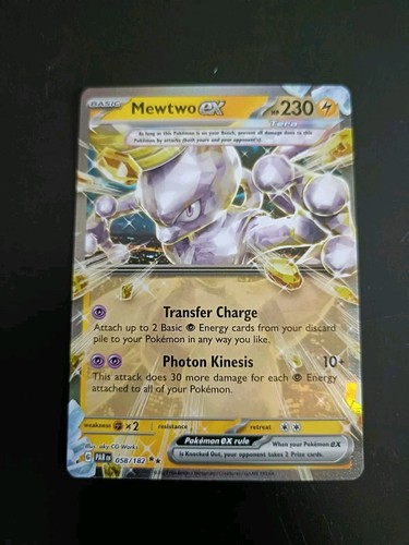 Mewtwo Ex 058/182 - Par Pokémon Paradoxe Temporel Nr 58 - Eng - Near ...
