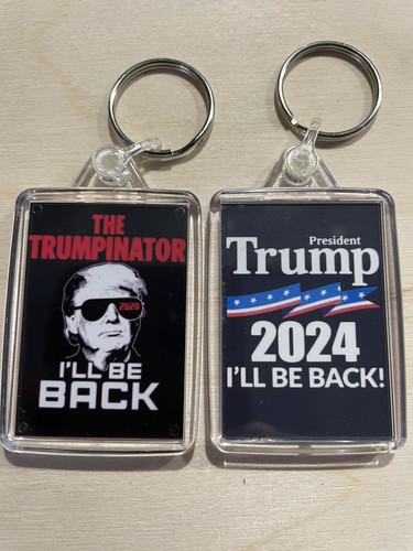 Donald Trump 2024 I’ll Be Back Terminator President Trumpinator Keyring ...