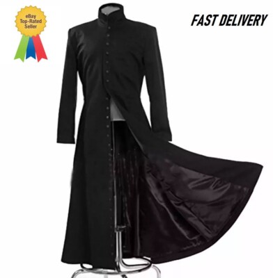 Neo Matrix Heavy Duty Cotton Keanu Reeves Black Gothic Cosplay Wool ...