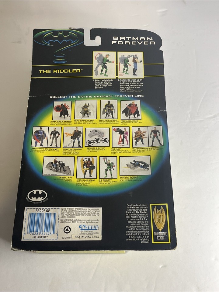 Kenner Jim Carrey As the Riddler with Trapping Brain-Drain Helmet ...