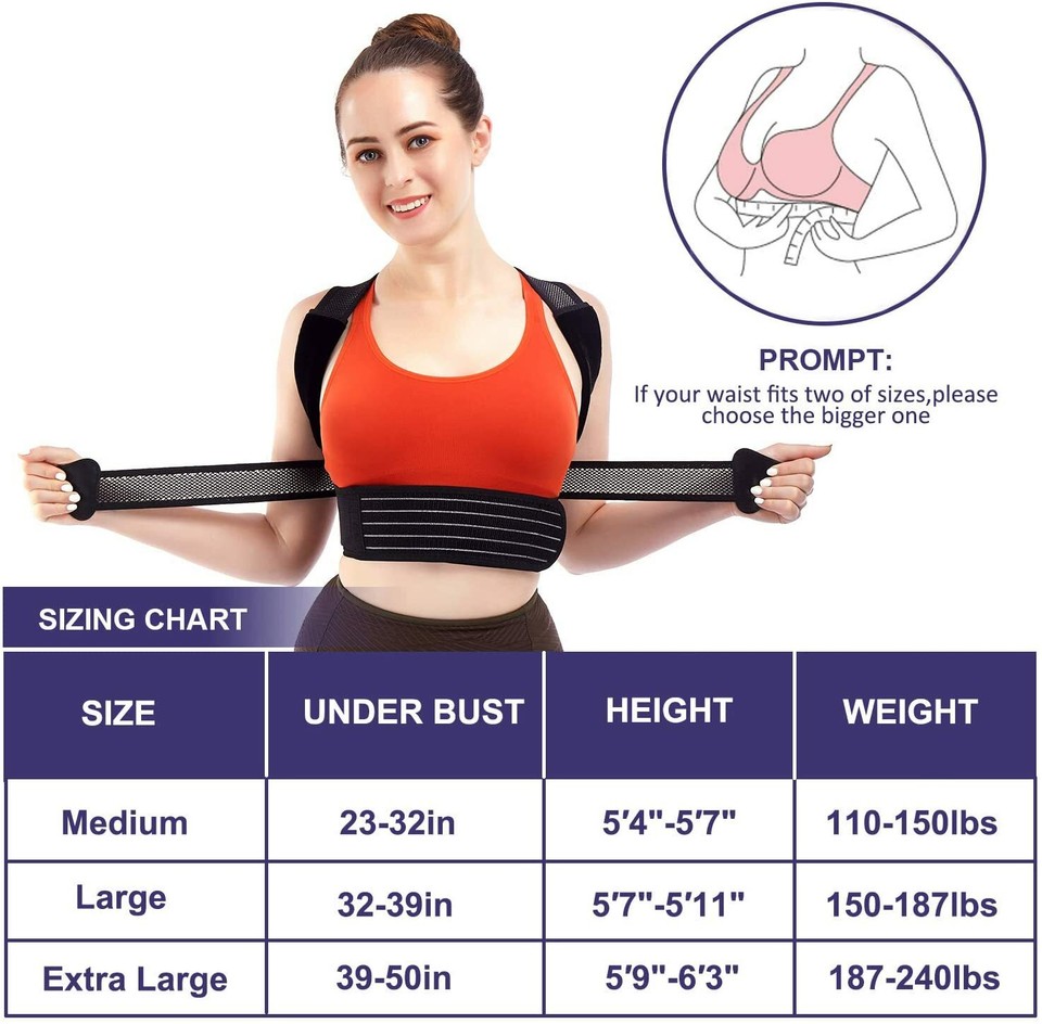 Invisible Posture Corrector For Women And Men - Adjustable (XL,39-50 ...