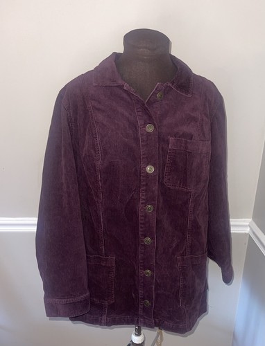 Catherine’s Plum Color Corduroy Jacket Plus Size 1X | eBay