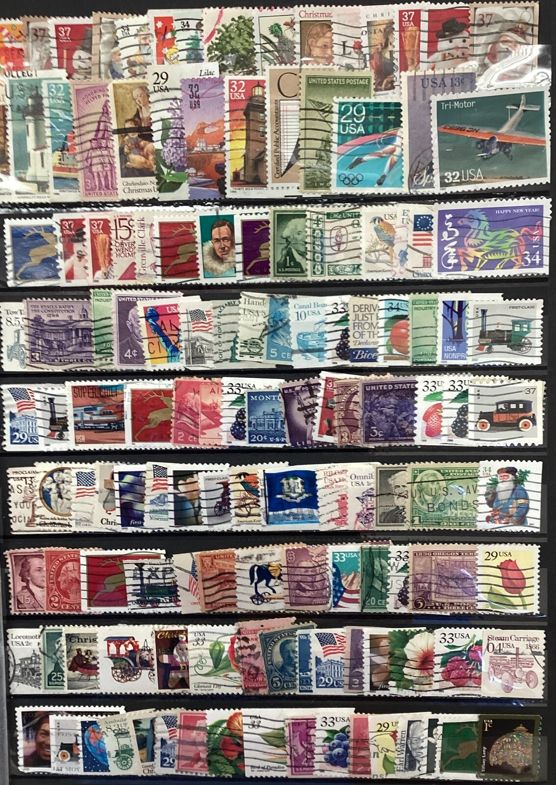 Stock Book Paged Chocked Full of Nice Used US Stamps | eBay