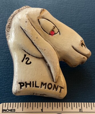 Vintage PHILMONT Scout Ranch Boy Scout Neckerchief SLIDE Ceramic Donkey ...