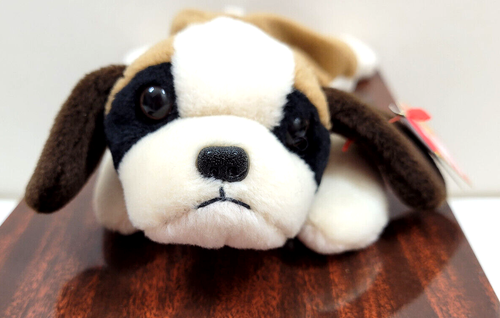 Dog Plush Bernie St. Bernard 1996 PVC Pellets Retired W Tags Ty Beanie ...