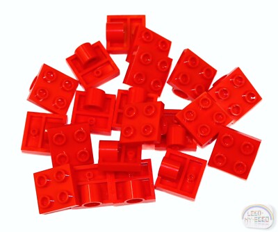 LEGO Technic - 20-Pcs, 2x2 Plate w/ Pin Hole - Red - New - (EV3, 10247 ...