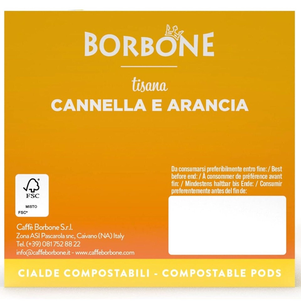 18 Dosettes Caffè Borbone Boisson et Cannelle Orange Filtre Papier 44 ...