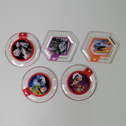 5x Disney Infinity Power Discs Electro Charge Victor Stitch Star ...