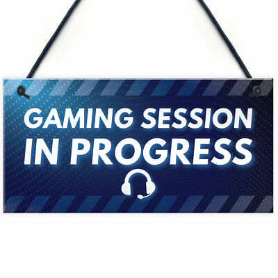 GAMING WARNING Sign Novelty Funny Gaming Gift For Christmas Gift For ...