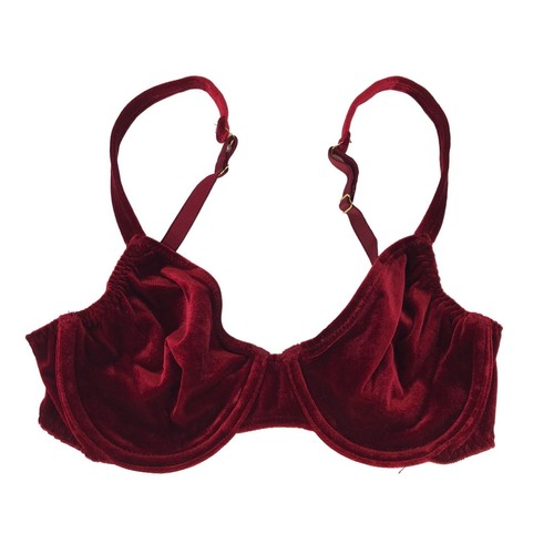 WARNERS ~ WOMENS 34B ~ RED VELOUR UNDERWIRE HOLIDAY CHRISTMAS BRA | eBay