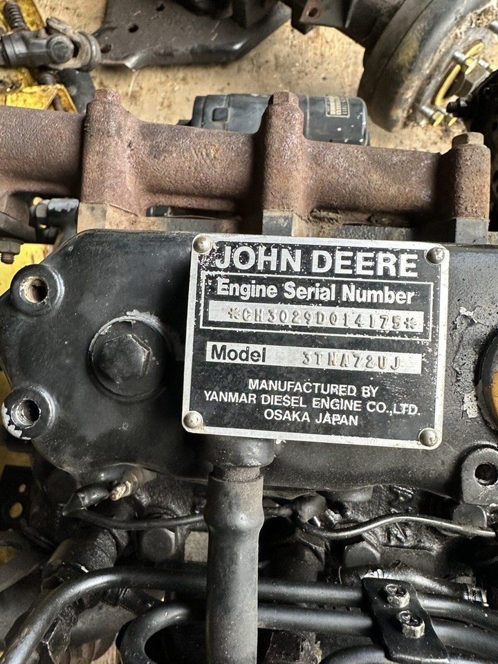 JOHN DEERE 430 3 CYLINDER YANMAR DIESEL ENGINE 3TNA72UJ | eBay