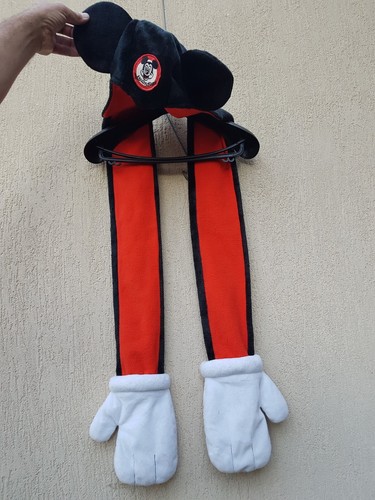 Mickey Mouse Mouseketeers Disney Parks Hat / Scarf / Mittens 3-in-1 ...