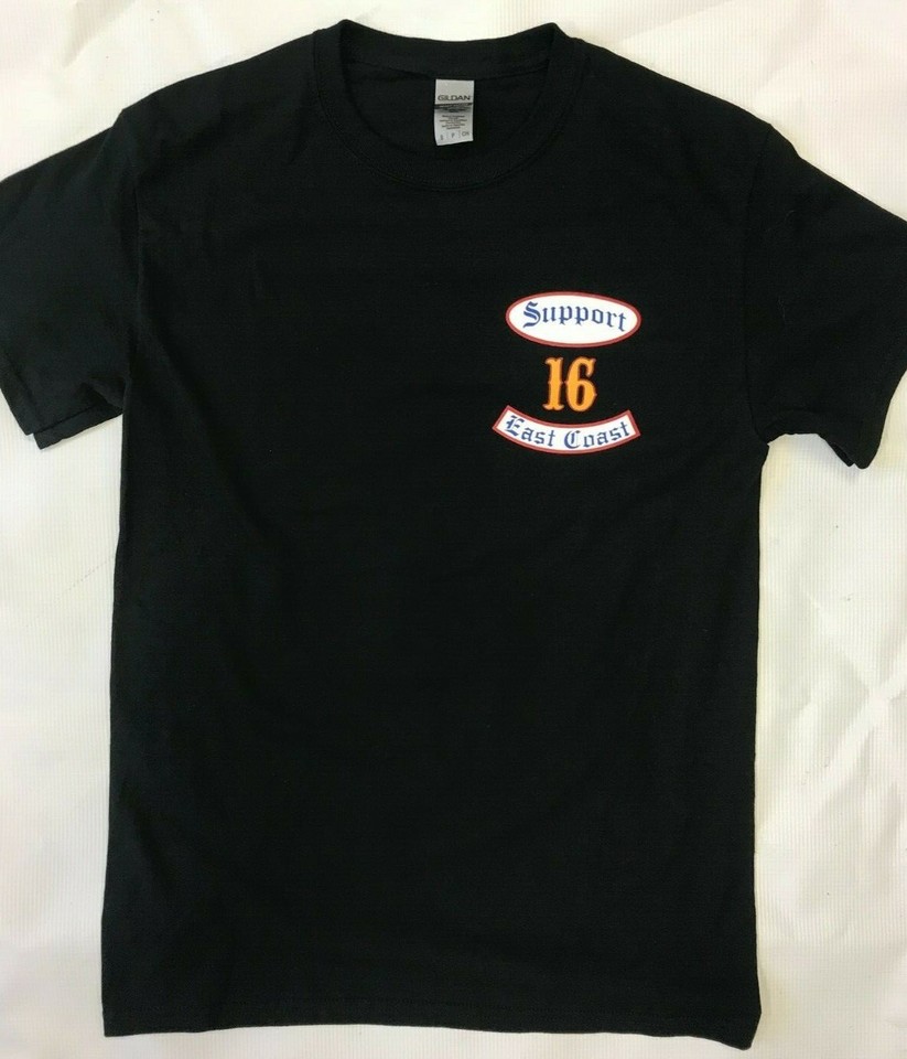 SUPPORT 16 PAGAN'S MC MOTORCYCLE CLUB EAST COAST ROCKER T SHIRT medium ...