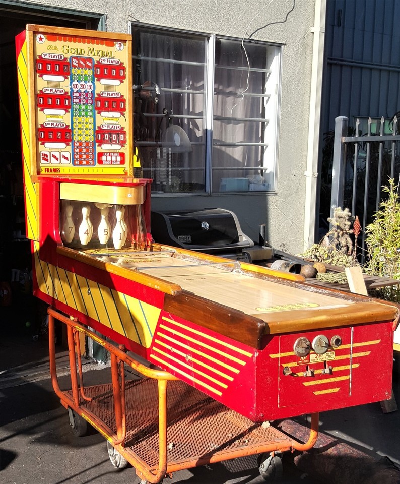 Bally Gold Medal Shuffle Alley Bowling Arcade Game with Original ...