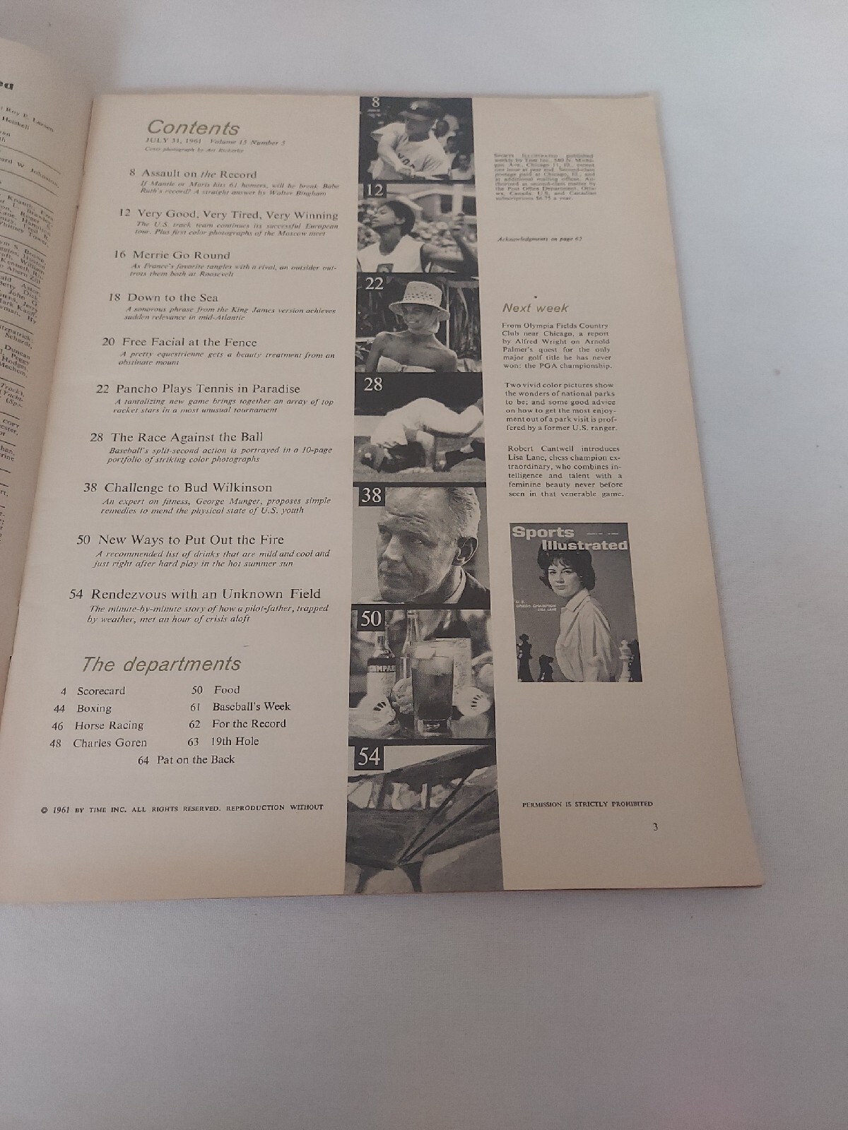 1961 July 31, Sports Illustrated Magazine, Split-Second Baseball Action ...