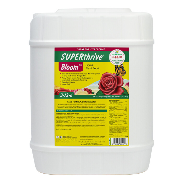 SUPERthrive Bloom 3-12-6 Low Nitrogen High phosphorus/10 essential ...