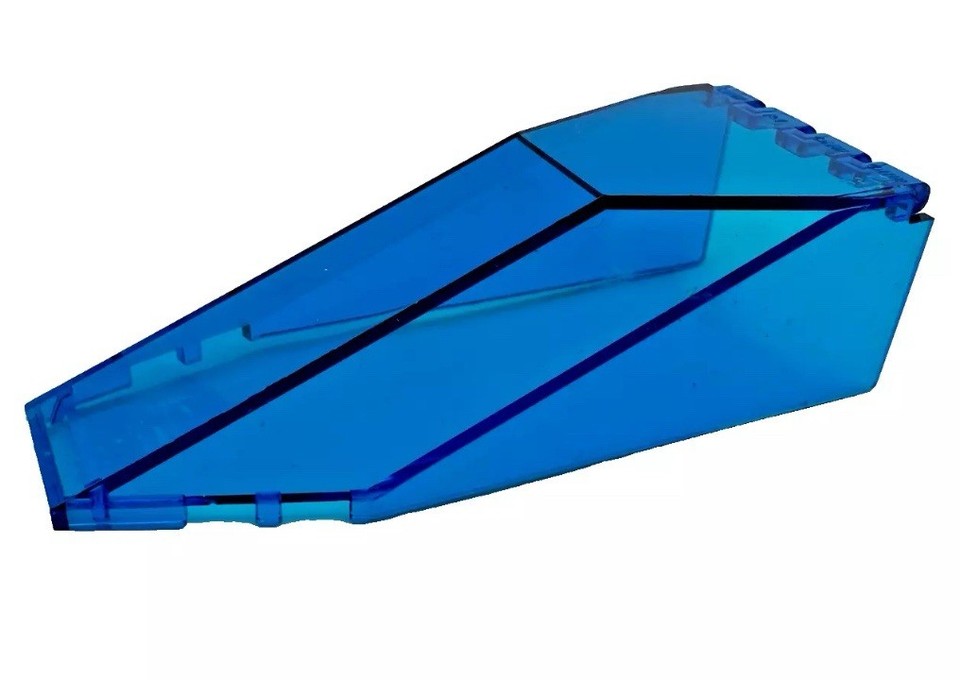 Lego 1x 2507 Trans-Dark Blue Windscreen 10 x 4 x 2 1/3 Canopy Unitron ...