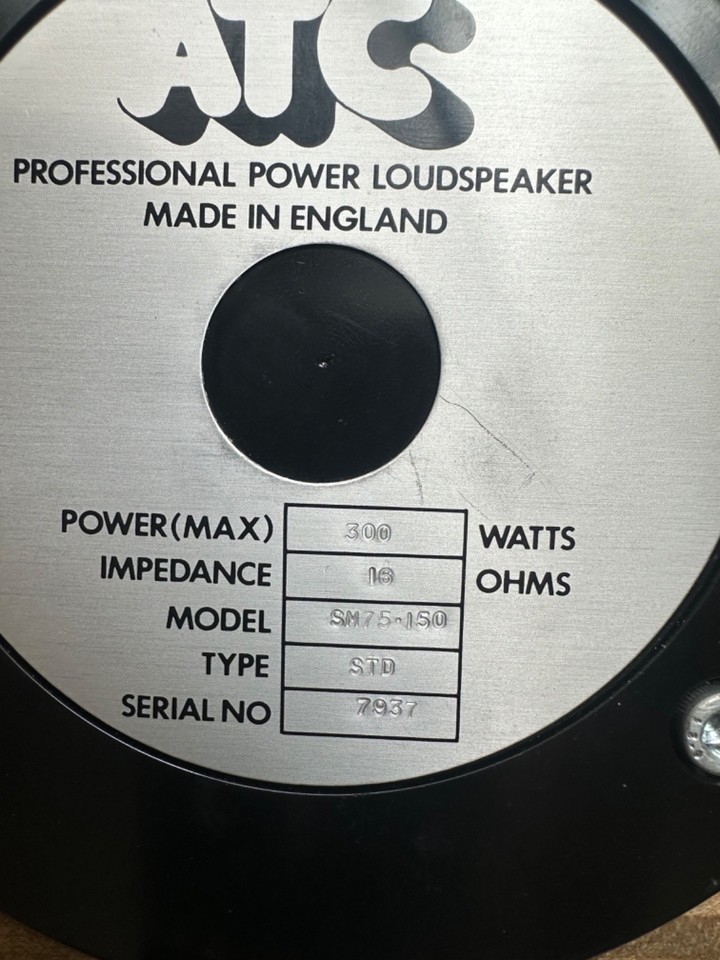 ATC SM75-150 75mm Soft Dome Midrange Drivers. Very Low Hours | eBay