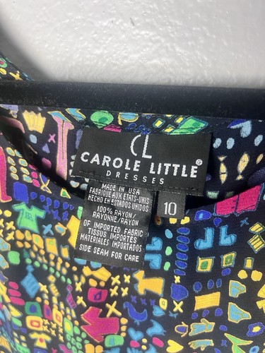 Vintage Carole Little Women’s Sz 10 Clothing Fashion Print Rayon Maxi ...