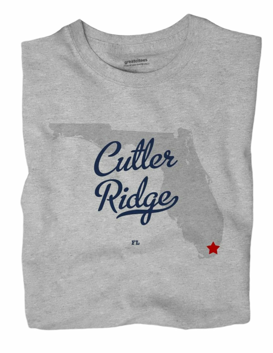 Cutler Ridge Florida FL Fla T-Shirt MAP | eBay
