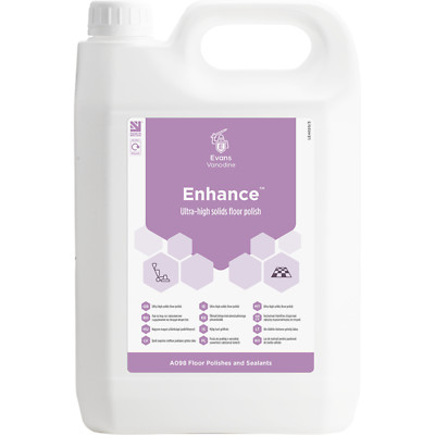 Evans Enhance Wet Gloss Look Wood and Lino Floor Polish 5Ltr Bottle ...