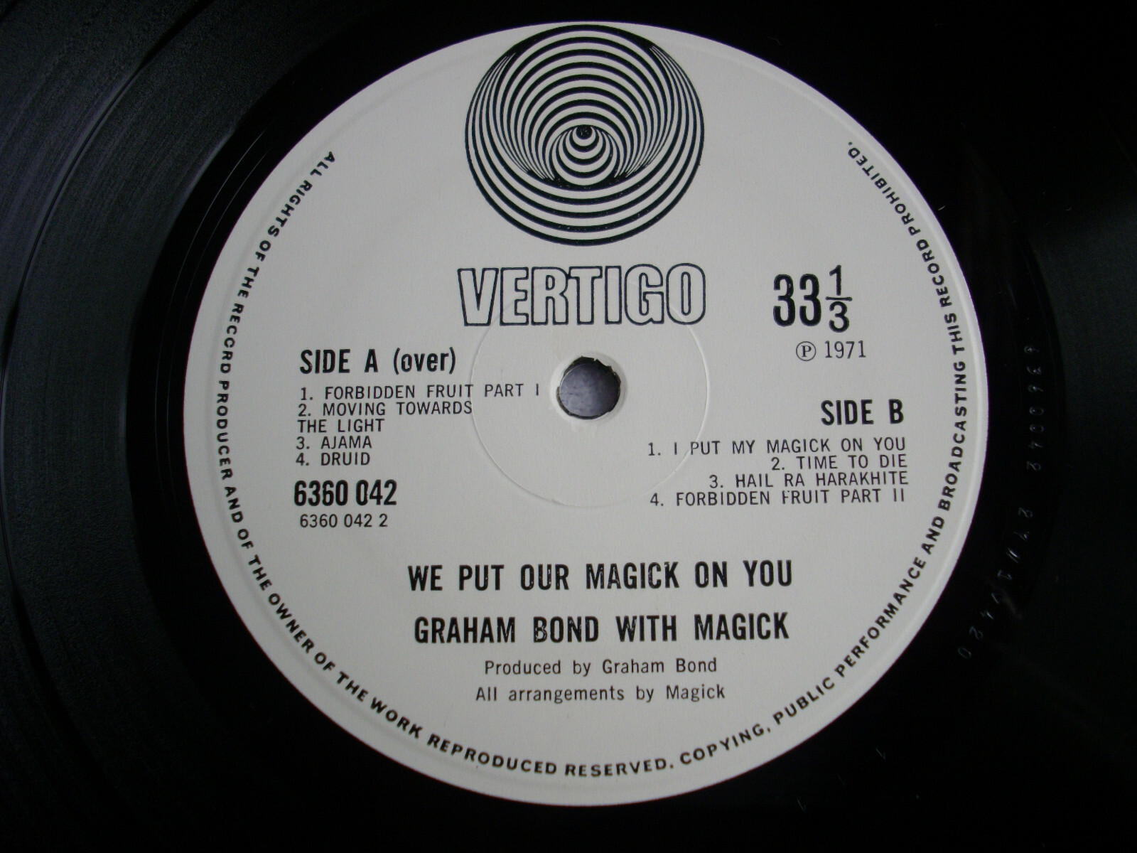 Graham Bond With Magick ‎– We Put Our Magick On You , 6360 042 ,UK 1st ...