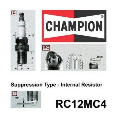 6x CHAMPION Performance Driven Quality Copper Plus Spark Plug For Honda ...
