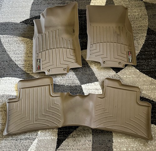 2014 - 2019 Nissan Rogue WeatherTech Floor Mats 3 pc Tan 456301 and ...