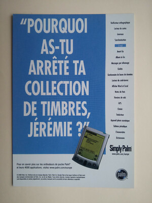 SIMPLY PALM ORDINATEUR DE POCHE POCKET COMPUTER carte postale postcard ...