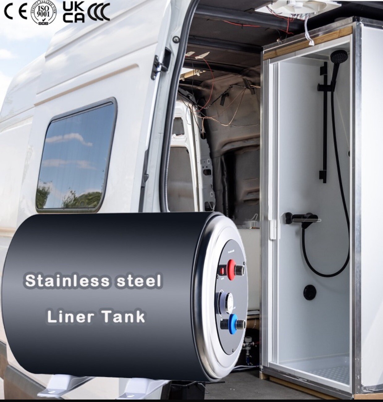 Water Storage Heater/boiler 10Litre 12v/230v Low Power, Off Grid, Boat ...