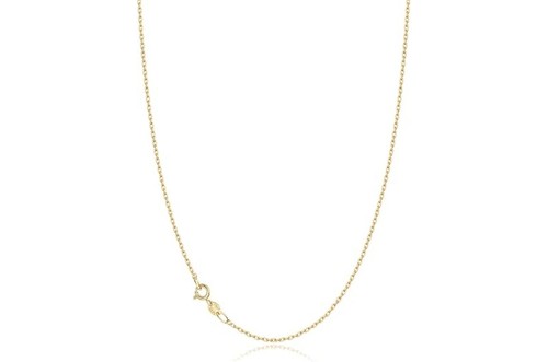 925 Sterling Silver 1MM Gold Thin & Sturdy Cable Chain Necklace 16"-24 ...