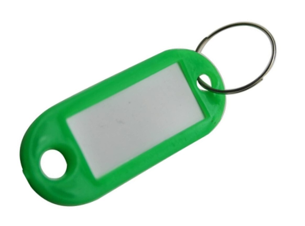 PLASTIC KEY TAGS KEYRING ID LABEL FOB CHOOSE YOUR OWN COLOUR | eBay UK