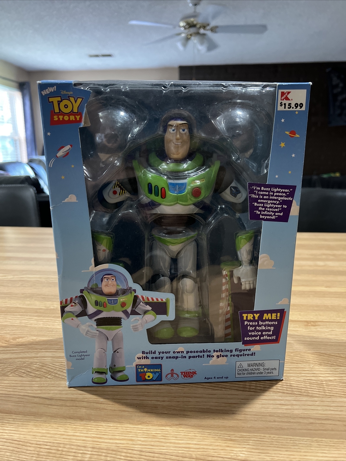 Disney Pixar BUZZ LIGHTYEAR Thinkway MODEL KIT Toy Story Space Ranger ...