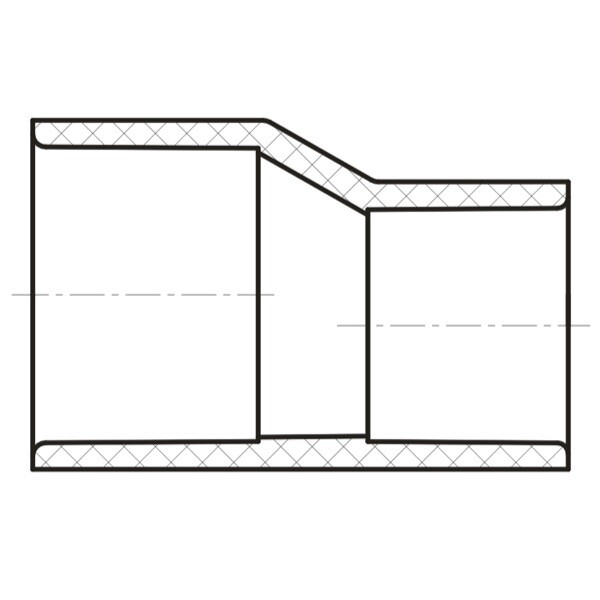 429 Series PVC Pipe Fitting - Eccentric Reducer Coupling - Schedule 40 ...