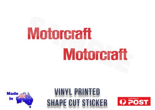 2 x Motorcraft Vintage Style Vinyl Print Sticker 100mm x 22mm Ford ...