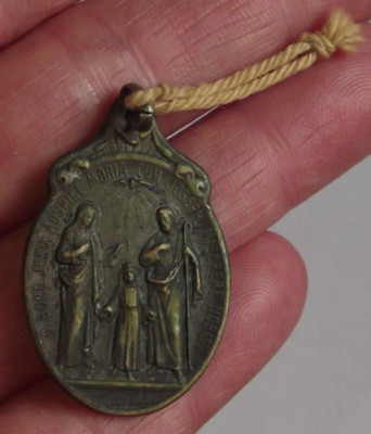 Pendant medal A SS Benedicta The Holy family Jesus Mary Joseph Holy ...