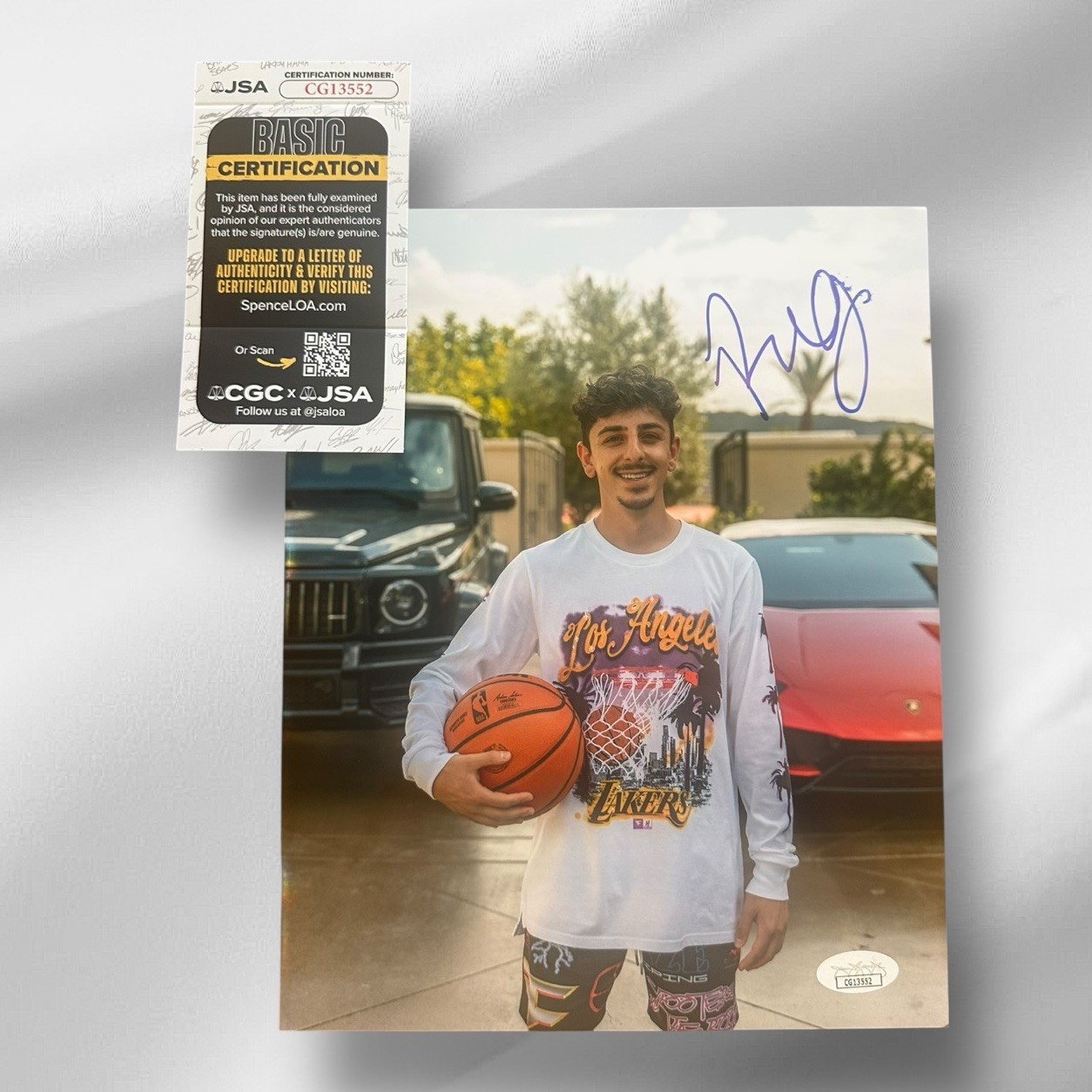 Faze Rug Signed 8x10 Picture Autographed YouTube Auto FaZe Clan JSA 1UP ...