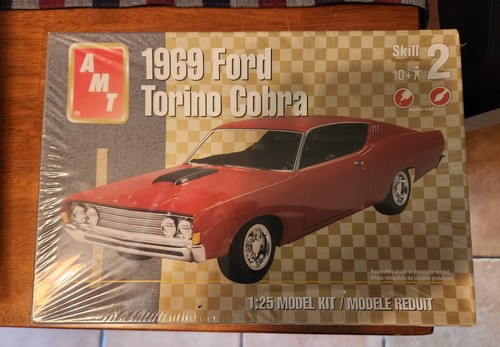 Model Kit 1969 Ford Torino Cobra AMT 1:25 Kit Has Never Been Opened. | eBay