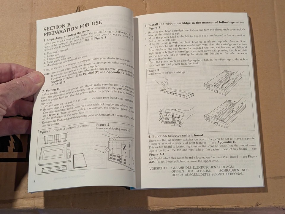 Dot Matrix Printer - Friction feed & TRACTOR feed - Epson & IBM - New ...