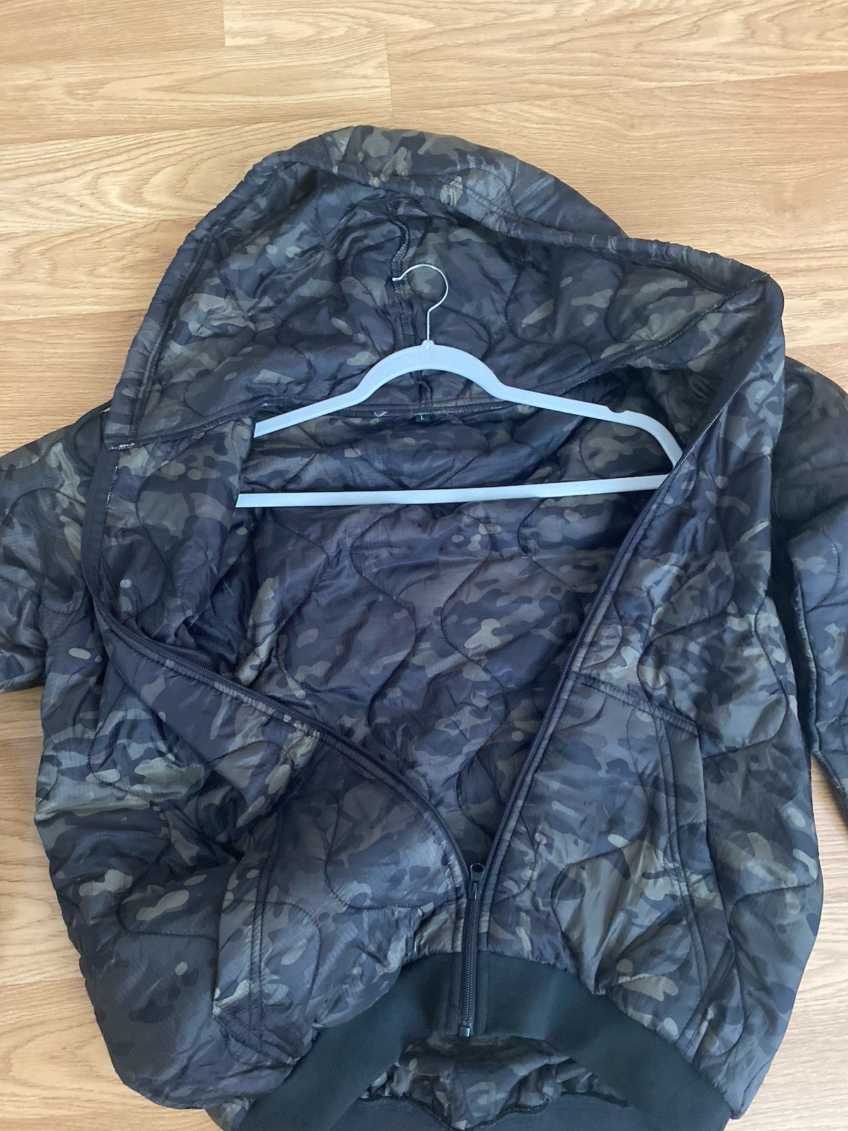 Woobie Hoodie jacket zip up BLACK MULTICAM/OCP Multi LARGE Light Weight ...