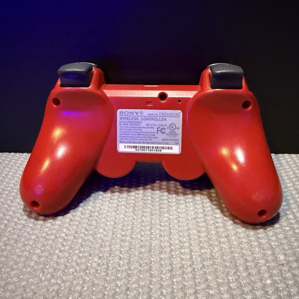 Sony Playstation 3 PS3 OEM Genuine Red Dualshock 3 Sixaxis Controller ...