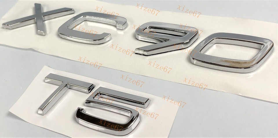 CHROME XC90 + T5 FOR VOLVO XC90 REAR TRUNK NAMEPLATE EMBLEM BADGE ...