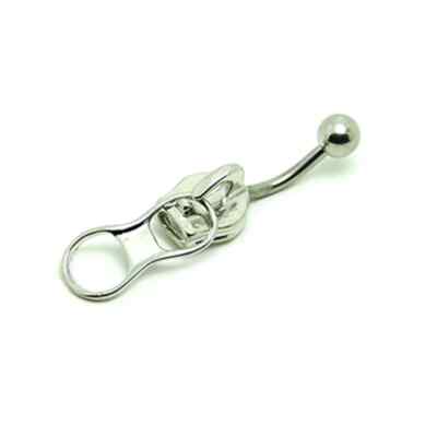 Zipper Zip Belly Navel Bar Ring Stud Dangle Body Piercing Jewellery ...