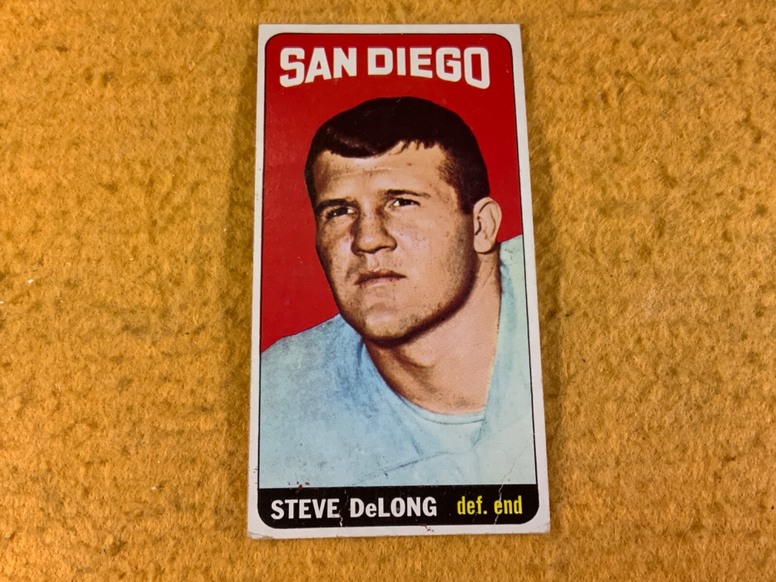 R8-48 FOOTBALL CARD - STEVE DeLONG - SAN DIEGO CHARGERS - 1965 TOPPS ...