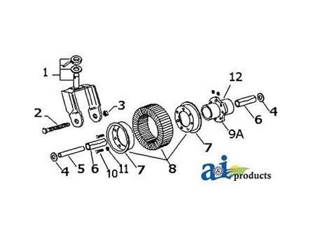 12269BH Caster Tail Wheel Kit 1-1/2" Fits Bush Hog 104 105 109 126 266 ...