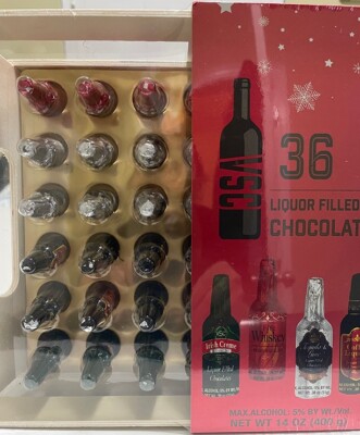 VSC Liquor Filled Chocolates Gift Wooden Box 36 CT 14 OZ | eBay